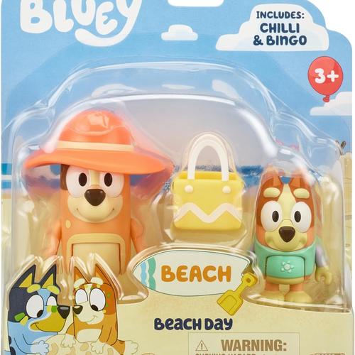 Jual Bluey figure 2 pack action heroes mermaid tails beach day original ...