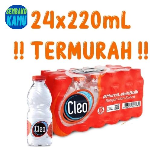 Jual Cleo Air Mineral Botol Mini 220 ml 1 Dus x 24 botol - Jakarta ...