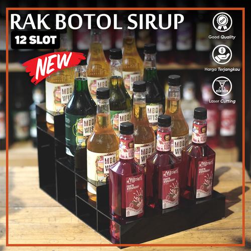 Jual Rak Acrylic Display Botol Sirup Isi 12 - Hitam - Jakarta Barat ...