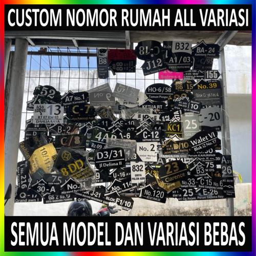 Jual Custom Nomor Rumah Acrylic Plat Stainless Semua Model dan Varian ...