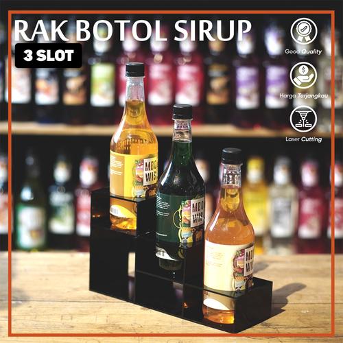 Jual Rak Acrylic Display Botol Sirup Isi 3 - Bulat, Hitam - Jakarta ...