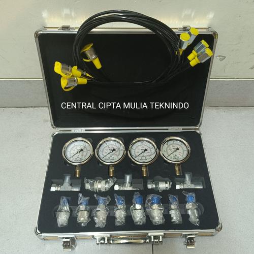 Jual Test Point 4 Mata Pressure Gauge KIT Hydraulic 10mpa,25mpa,40mpa ...
