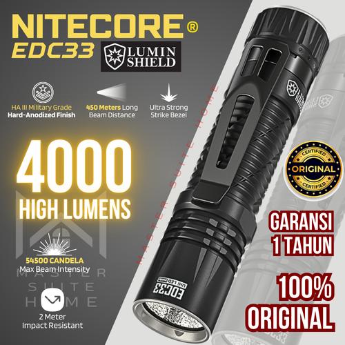 Jual Senter NITECORE Tactical EDC Flashlight 4000 Lumens - EDC33 ...