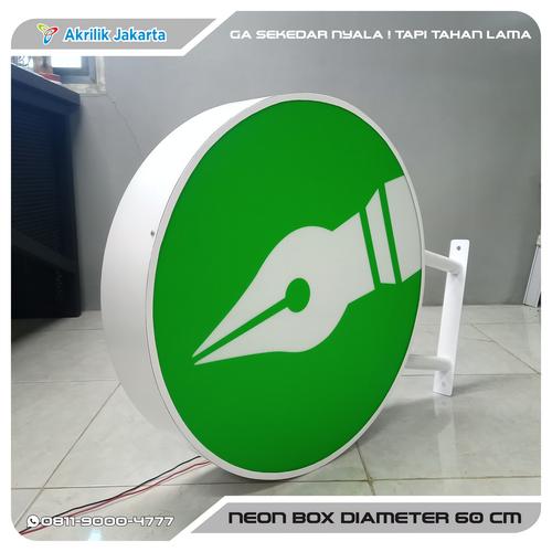 Jual Neon box LED | Neon Sign plat galvanis anti karat bulat 60cm - 2 ...