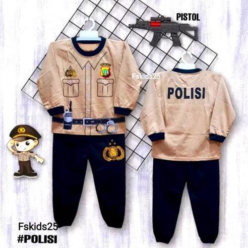 Jual [SG] Setelan Baju Anak Motif Polisi / Baju Kostum Seragam Profesi ...