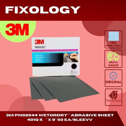 Jual 3M 401Q Abrasive Sheet Wet Or Dry Per Box 50 Ea Grit P-1000A P ...