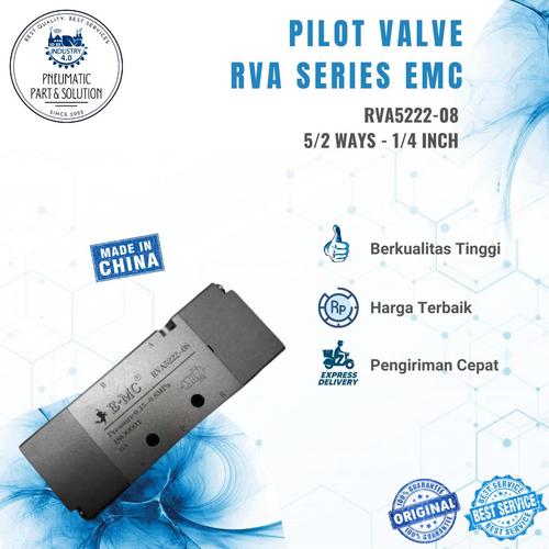 Jual Solenoid Valve Double Pilot RVA5222-08 EMC Pneumatic PPS - Jakarta Barat - Pneumatic Part ...