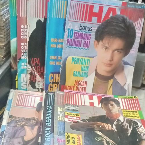 Jual jual majalah hai tahun 1990 an ,di jual varian silahkan pilih ...
