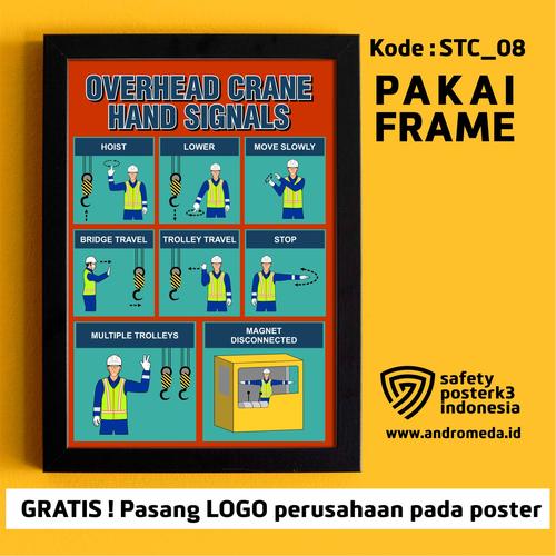 Jual Safety Poster K3 : Sinyal Tangan Kode Overhead Crane Pekerjaan ...