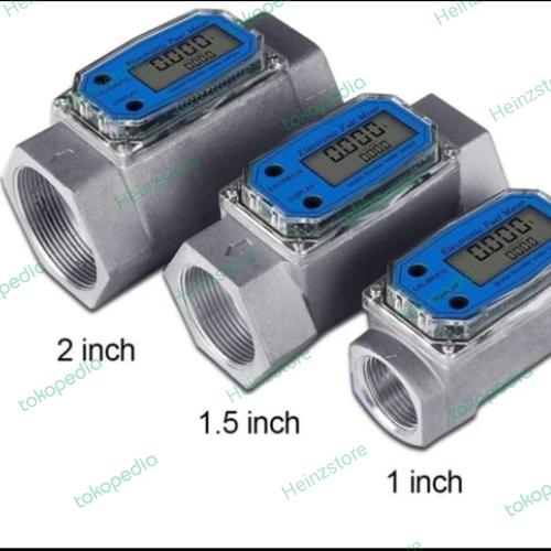 Jual Digital Flowmeter Turbine Flow Meter 1 Inch LCD Alat Ukur Aliran ...