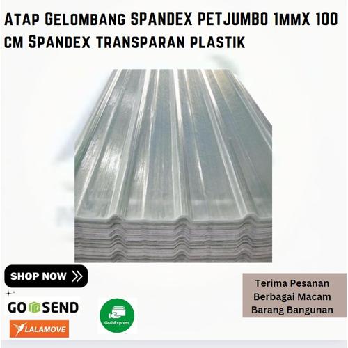 Jual Atap Gelombang SPANDEX PETJUMBO 1mmX 100 cm Spandex transparan ...