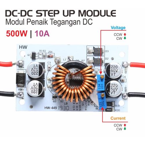 Jual DC Step Up Boost Modul Penaik Tegangan DC 500W 10A - Kota Surabaya ...