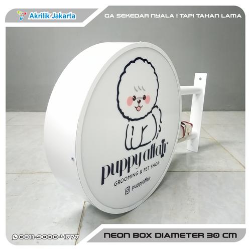 Jual Neon Box Bulat diameter 30cm - 2sisi - galvanis - Jakarta Timur ...