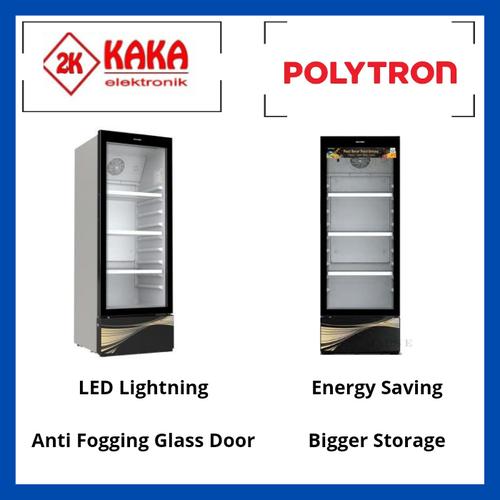 Jual POLYTRON SCN 187 SHOWCASE 1 PINTU 3 RAK 180 LITER POLYTRON SCN-187 ...