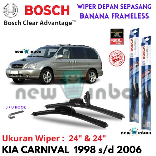 Jual Wiper Depan Mobil KIA CARNIVAL 1998-2006 Sepasang Frameless BOSCH ...