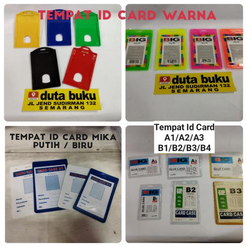 Jual Tempat Casing Frame ID Card Holder Name Tag Cocard Plastik Warna ...