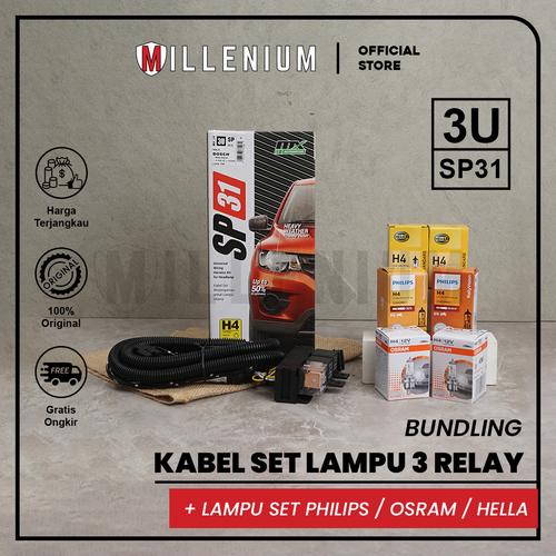 Promo [BUNDLING] Kabel Relay Set Lampu Mobil H4 Bosch SP Series 3 Relay ...