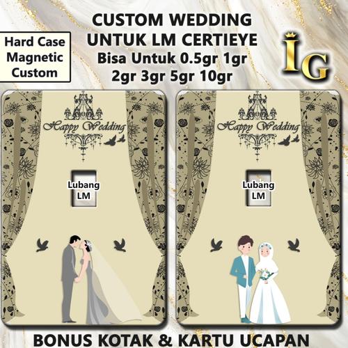 Promo iG Custom Happy Wedding Untuk LM Logam Mulia Emas 0.5gr 1gr 2gr ...