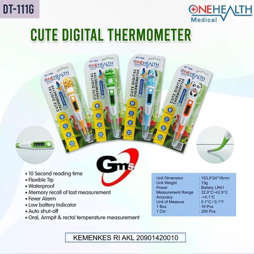 Promo Onehealth Thermometer Digital Flexible Cute DT-111G / Termometer ...