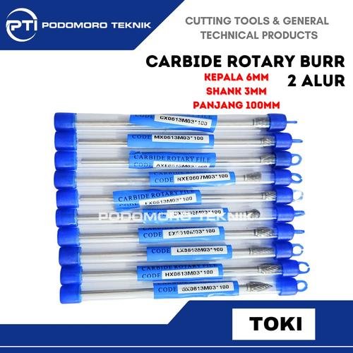 Jual Carbide Rotary Burr Set 10 pcs Mata Tuner 3x6 mm Mata Tuner 2 Alur ...