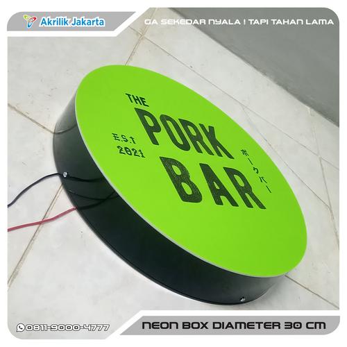 Jual Neon Box LED | Neon Sign plat galvanis anti karat bulat 30cm - 1 ...