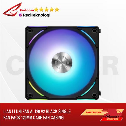 Jual LIAN LI UNI FAN AL120 V2 BLACK SINGLE FAN PACK 120MM CASE FAN ...