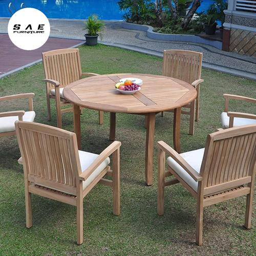Jual Set meja kursi taman garden outdoor kayu jati - KURSI 4 + MEJA ...