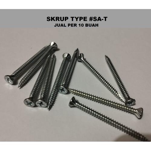 Jual Per 10 buah Skrup Type SA-T 6 x 1 1/4 inch Sekrup Tapping ...