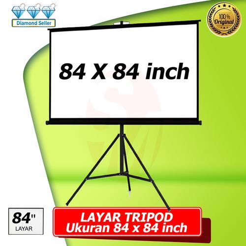 Promo Layar Projector Tripod Portable Screen 84 X 84 inci Cicil 0% 3x ...