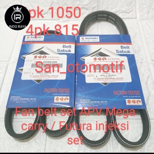 Jual VAN BELT FAN BELT TALI KIPAS ALTERNATOR PERSENELING APV MEGA CARRY 1SET 2PCS ORIGINAL ...