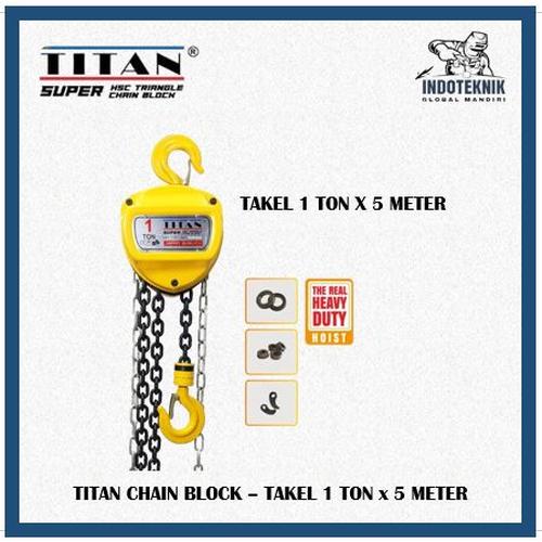 Jual TITAN Chain Block 1 Ton x 5 Meter - Takel Katrol 1 Ton x 5 Meter ...