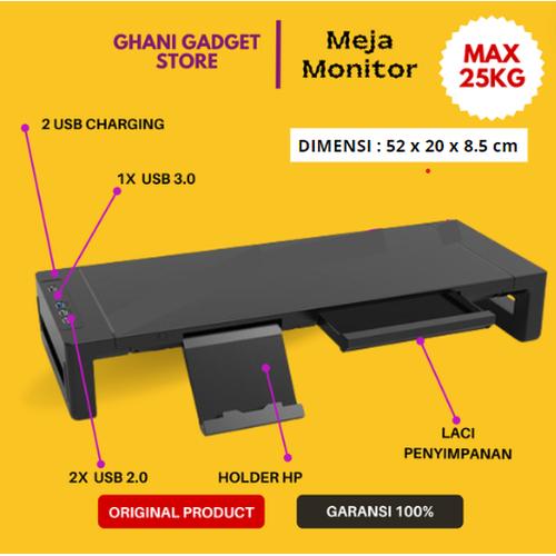 Jual Meja Dudukan Stand Alas Monitor Komputer Laptop Desk Shelf Tempat ...