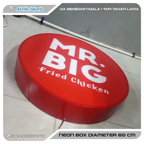 Jual Neon Box LED | Neon Sign plat galvanis anti karat bulat 60cm - 1 ...