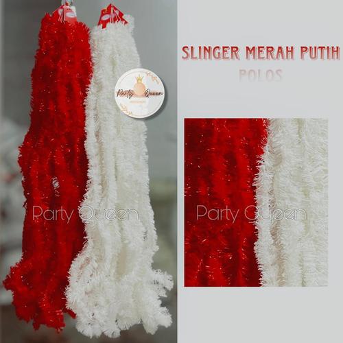 Jual Slinger Merah Putih Polos / Hiasan HUT RI 17 Agustus - Merah ...