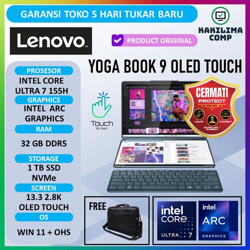 Jual LENOVO YOGA BOOK 9 OLED TOUCH ULTRA 7 155U 32GB 1TB W11+OHS 2X13.3 ...