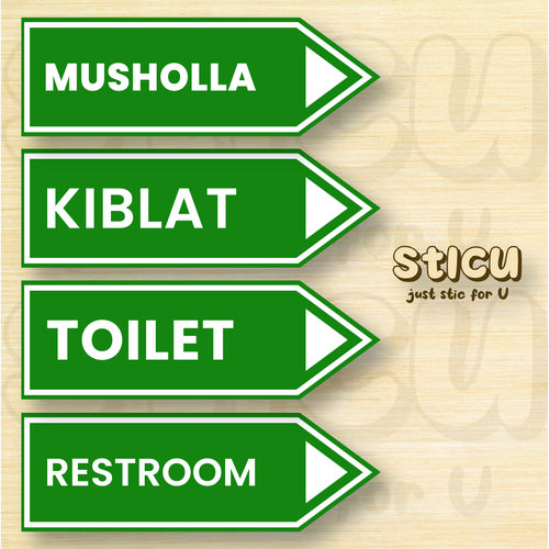 Jual SIGN STICKER PENUNJUK ARAH - STIKER RAMBU CAFE PENUNJUK ARAH ...
