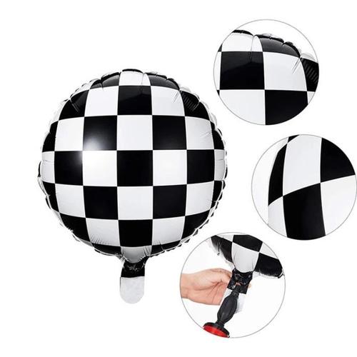 Jual JT - Balon Foil Balap Roda Racing Kotak Hitam Putih Ulang Tahun ...