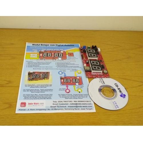 Jual modul belajar jam digital atmega328 max7219 arduino uno 7 segment ...
