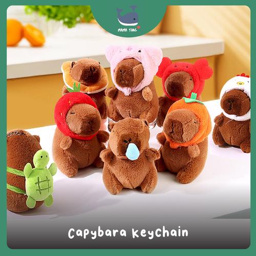 Promo MAMA SING Capybara Series - Gantungan Kunci Boneka Capybara Bulu ...