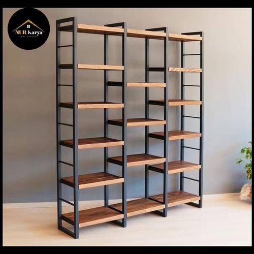 Jual Rak pajangan modern kayu jati dan besi holo - Jakarta Selatan ...