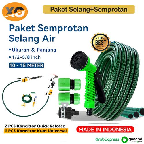 Jual Selang Air Benang 1/2 5/8 Paket Selang Air Serat Benang Dan ...
