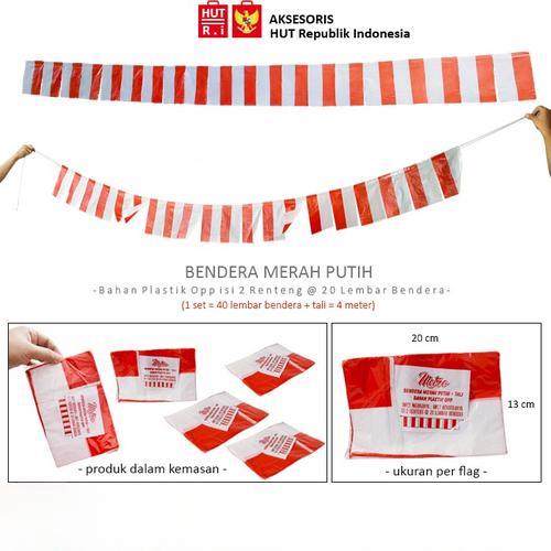 Jual Bendera Plastik Merah Putih Hiasan 17 Agustus Dirgahayu HUT RI ...