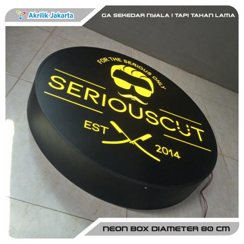 Jual Neon Box LED | Neon Sign plat galvanis anti karat bulat 80cm - 1 ...