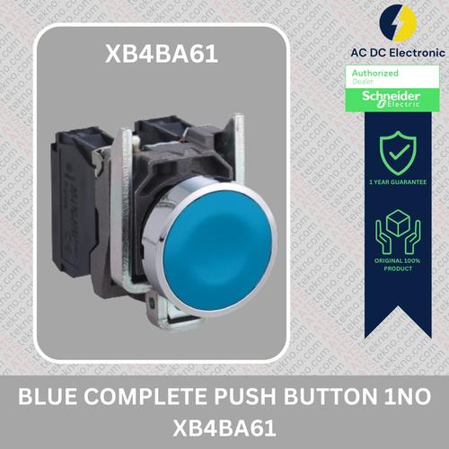 Jual Pushbutton/Push Button Schenider Flush Warna Biru 1 NO - XB4BA61 ...