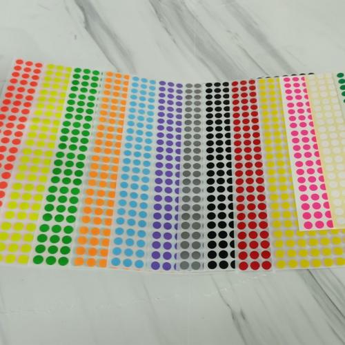 Jual Label Stiker Warna 8 mm Bulat 8 mm Stiker Dot / SIMU BL Label ...