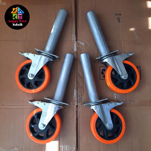 Jual RODA SCAFFOLDING 5" INCH REM KARET PERSET RODA PERANCAH STEGER ...