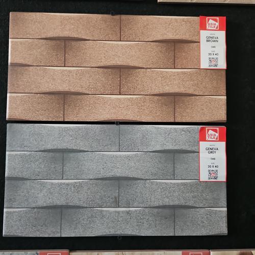 Jual Keramik Dinding Asia TIle GENEVA Series 20x40 cm Kw 1 - GREY ...
