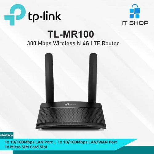 Jual Router TP-Link TL-MR100 300 Mbps Wireless N 4G LTE Router ...