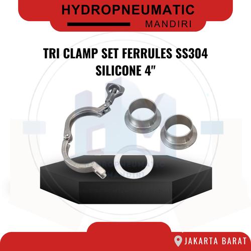 Jual TRI CLAMP SET SS304 FERRULES 4 INCH - SILICONE - Jakarta Barat - HYDROPNEUMATIC MANDIRI ...