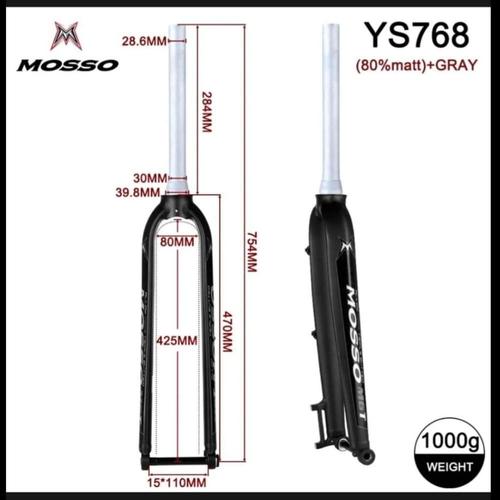 Jual Fork Rigid Mosso M6 Taper Boost TA 15 x 110mm Ban 27.5 / 29 Inch ...